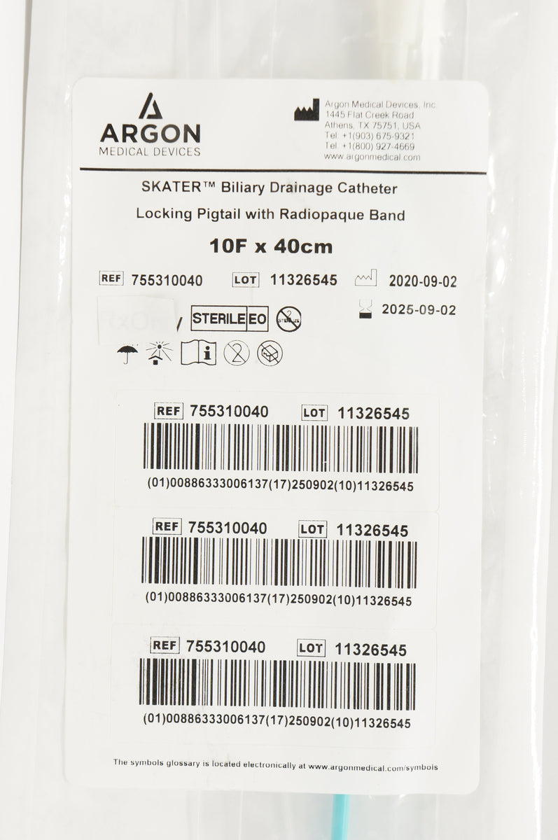 Argon 755310040 Skater Biliary Drainage Catheter 10F x 40cm – Imedicsales