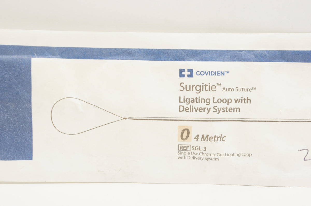 Covidien SGL-3 Surgitie Ligating Loop with Delivery System 4 Metric (x ...