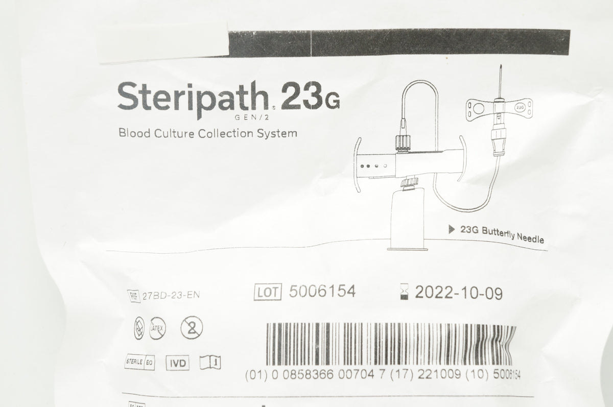 Magnolia 27BD-23-EN Steripath 23G Blood Culture Collection System ...