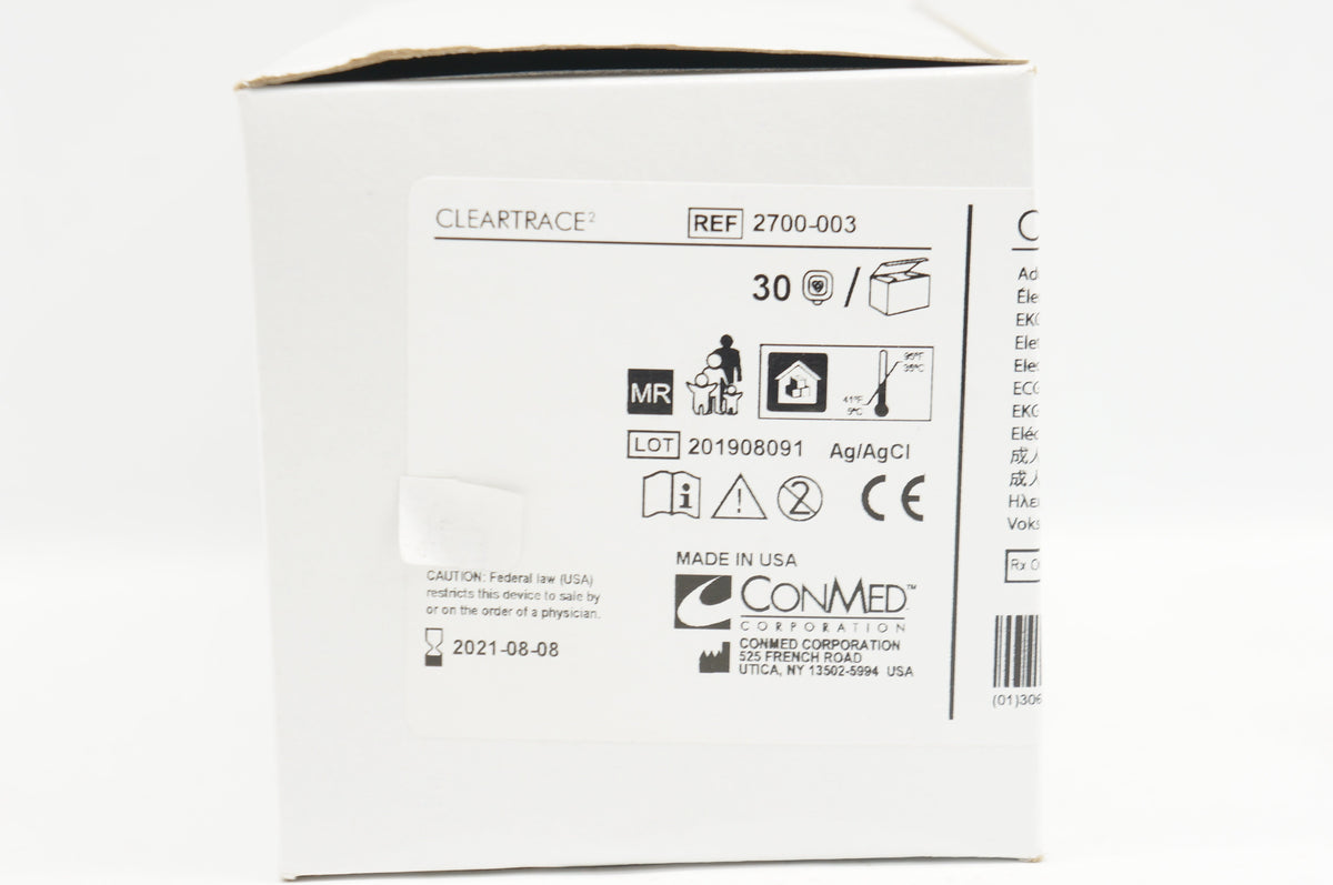 ConMed 2700-003 Cleartrace Adult ECG Electrode (x) - Box of 30 ...