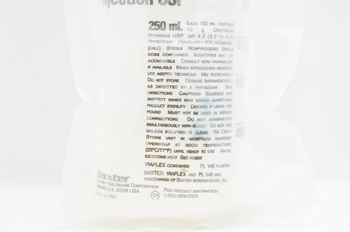 Baxter 2B0162 10% Dextrose Injection USP 250ml – Imedicsales