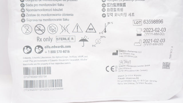 Edwards Lifesciences PXVP2272 Pressure Monitoring Set 3cc/ VAMP Plus 7 ...