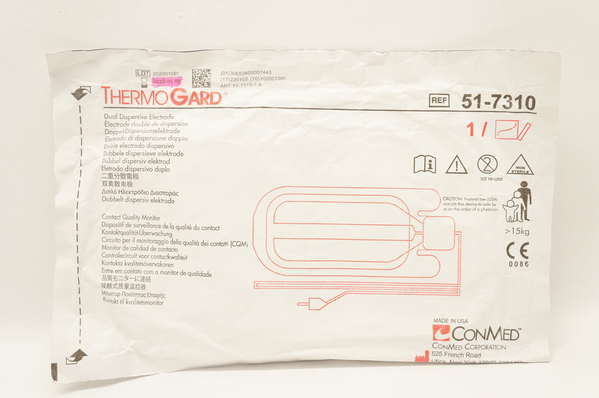 ConMed 51-7310 ThermoGard Dual Dispersive Electrode >15kg (x) – Imedicsales