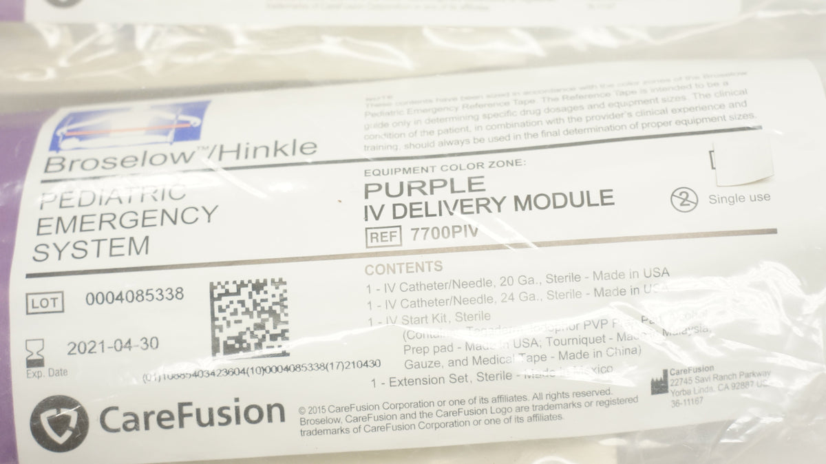 CareFusion 7700PIV Broselow/Hinkle Pediatric Emergency System (x) - Pa ...