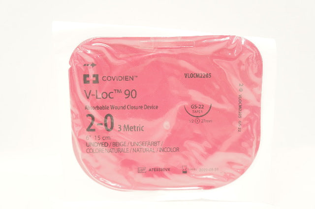 Covidien VLOCM2205 90 Glycorner 631 Absorbable Knotless Wound Closure ...