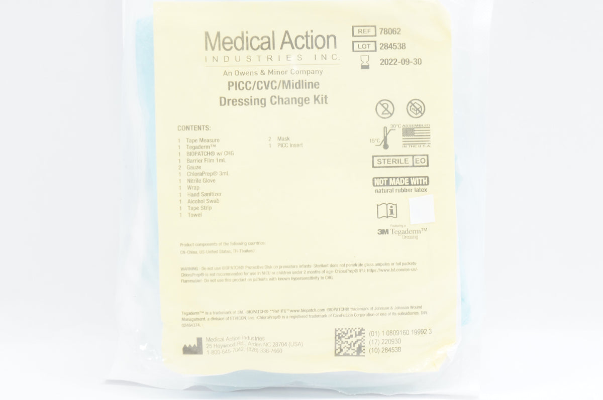 Medical Action 78062 PICC/CVC/Midline Dressing Change Kit – Imedicsales