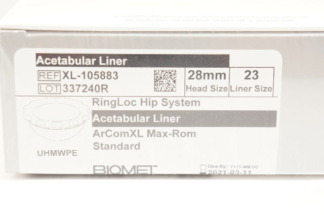 Biomet XL-105883 Acetabular Liner RingLoc Hp System 28mm (x) – Imedicsales