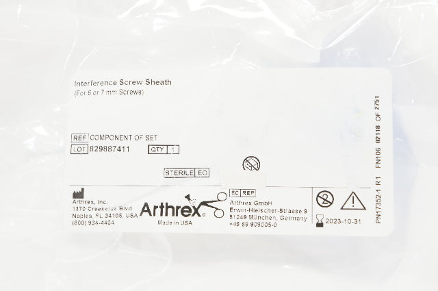 Arthrex Component of Set Interference Screw Sheath – Imedicsales
