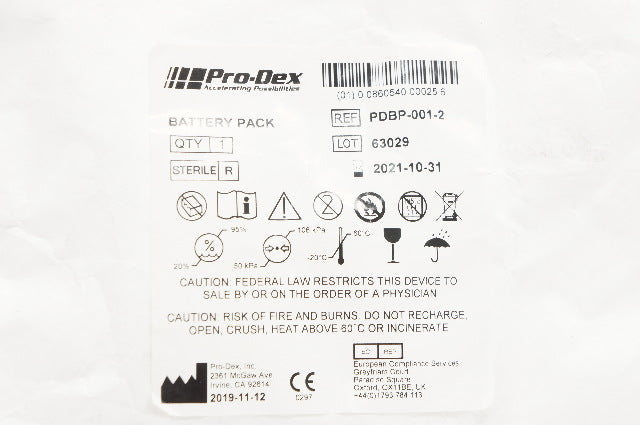 Pro-Dex PDBP-001-2 Battery Pack (x) – Imedicsales