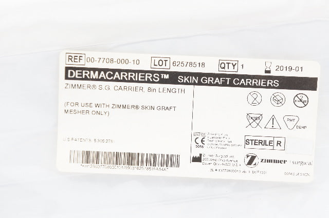 Zimmer 00-7708-000-10 DERMACARRIERS Skin Graft Carriers (x) – Imedicsales