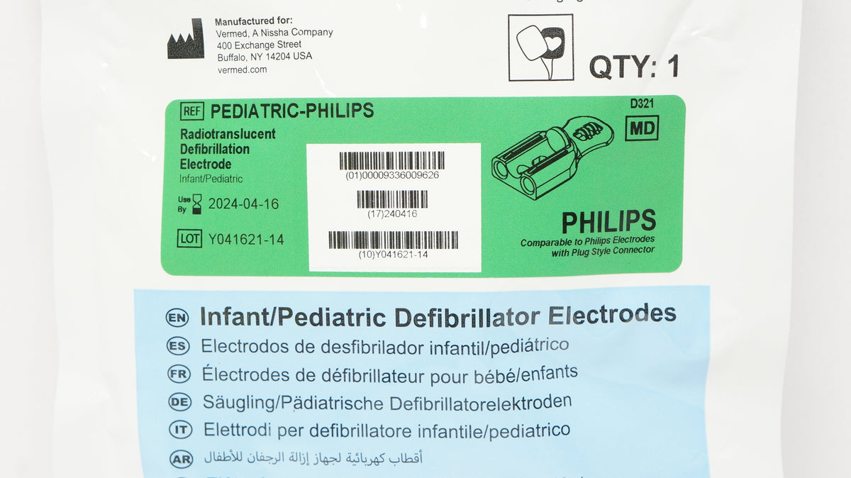 Vermed PEDIATRIC-PHILIPS HeartSync Multi-Function Defibrillation Elect ...