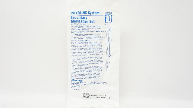 Baxter 2C7451 Interlink System Secondary MedicationSet 37inch Hanger 1 ...