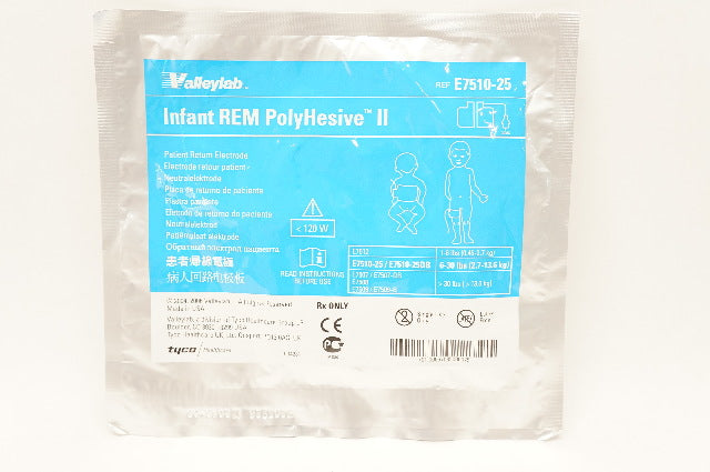 Tyco E7510-25 Valleylab Infant REM PolyHesive Patient Return Electrode ...