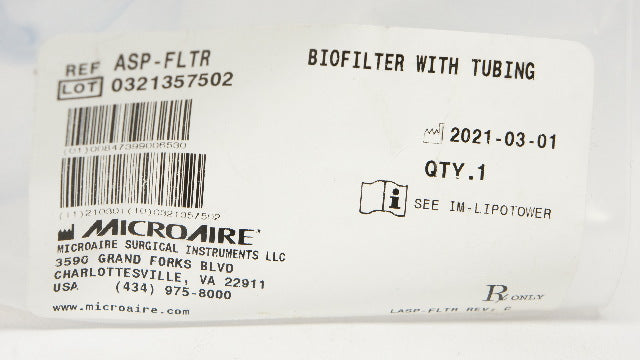 Microaire ASP-FLTR Biofilter with Tubing – Imedicsales