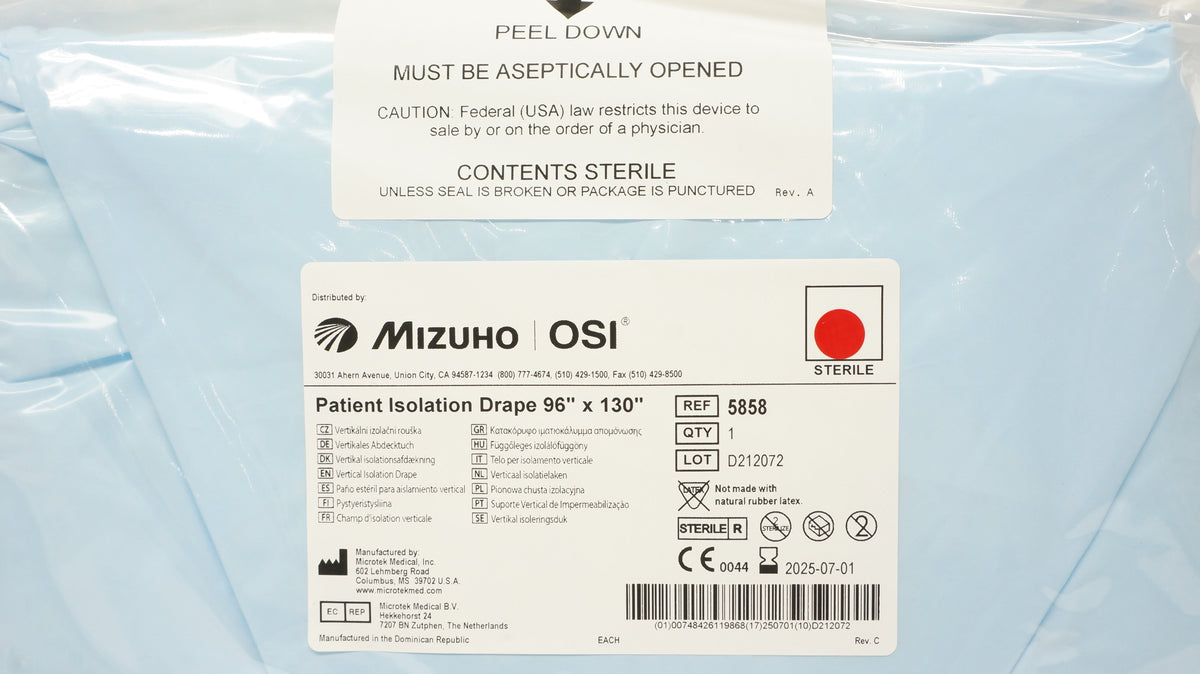 Microtek 5858 Mizuho OSI Patient Isolation Drape 96inch x 130inch ...