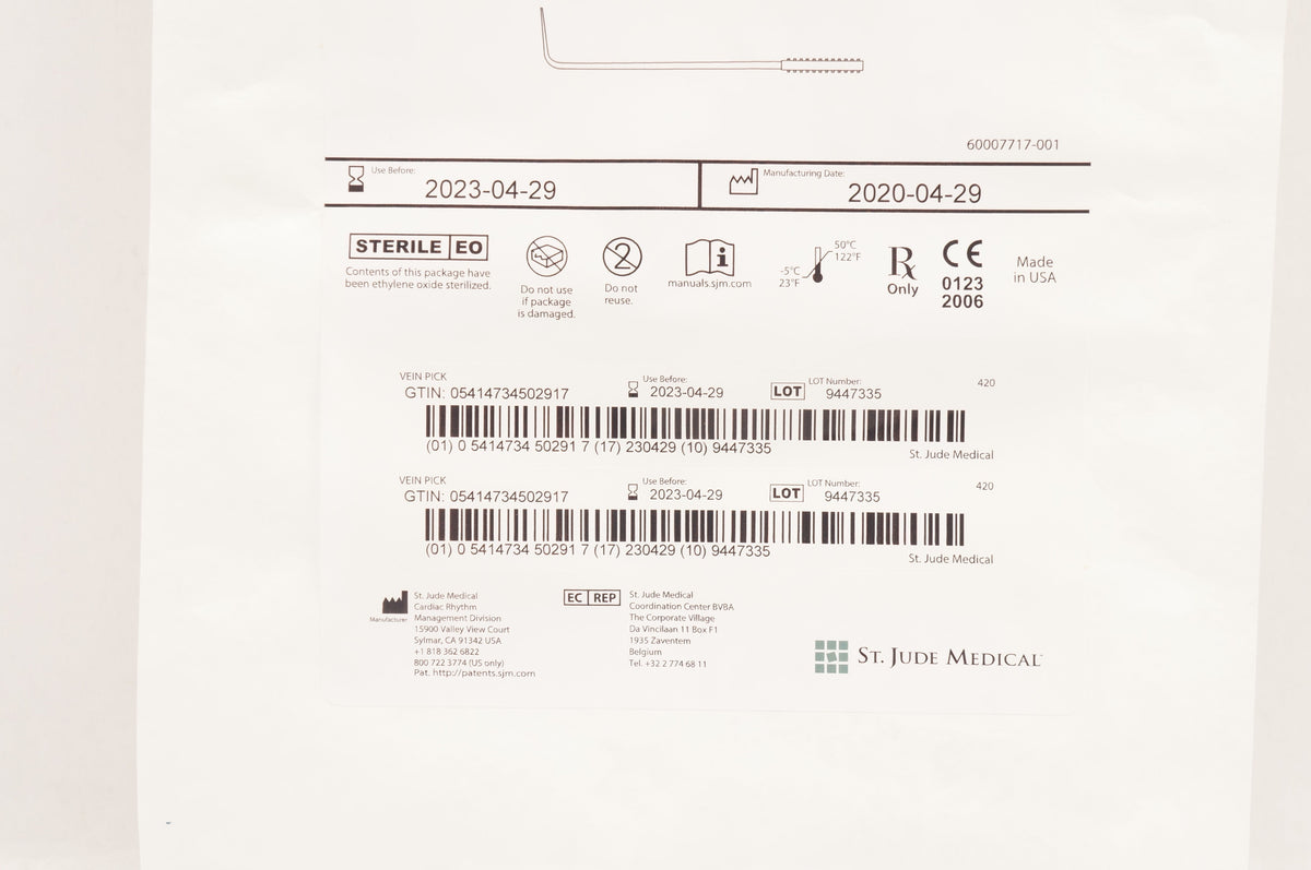 ST Jude Medical 420 Vein Pick – Imedicsales