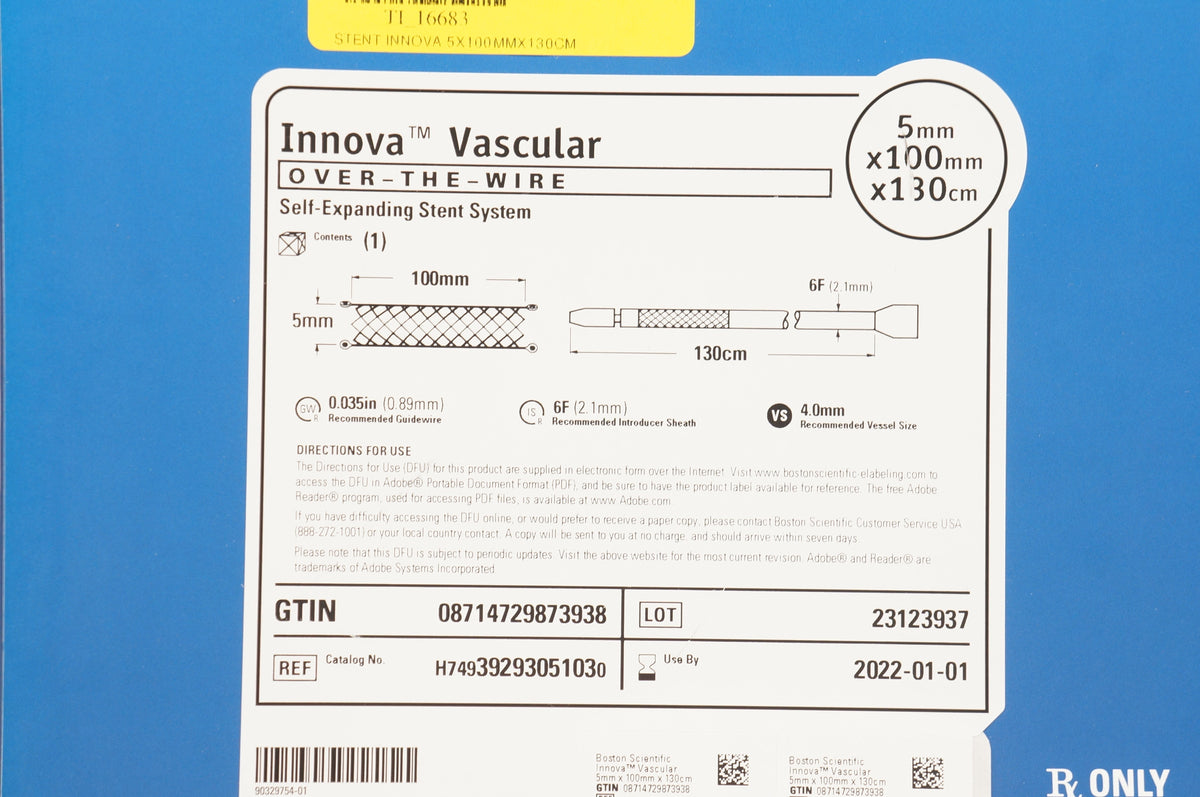 Boston Scientific 3929305103 Innova Vascular Self-Expanding Stent Sys ...