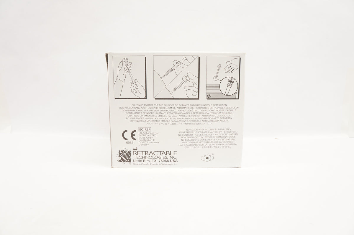Retractable 10311 VanishPoint Syringe 3cc 23G x 1 - Box of 100 ...