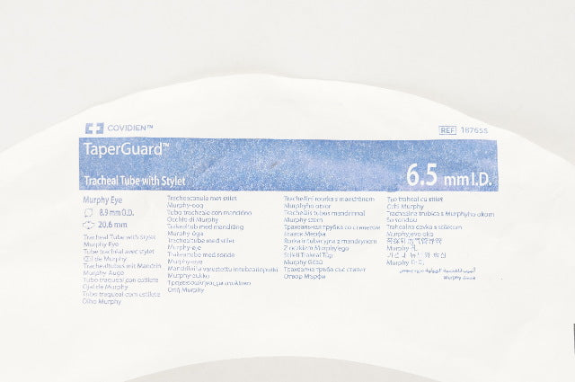 Covidien 18765S Shiley Tracheal Tube With Stylet Murphy Eye 6.5 mm x 8 ...