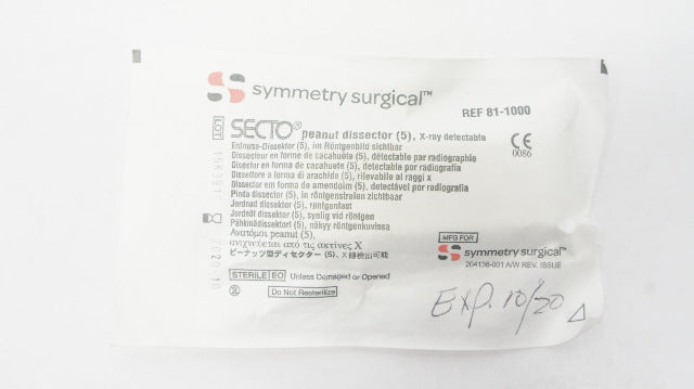Symmetry Surgical 81-1000 Secto Peanut Dissector, X-Ray Detectable -(x ...