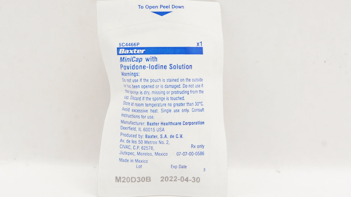 Baxter 5C4466P MiniCap with Povidone-Iodine Solution (x) – Imedicsales
