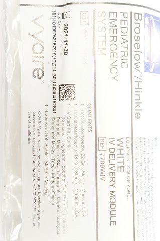 Vyaire 7700WIV Broselow Hinkle Pediatric Emergency System White (x ...