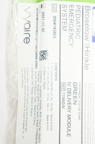 Vyaire 7700GIV Broselow Hinkle Pediatric Emergency System (x) – Imedicsales
