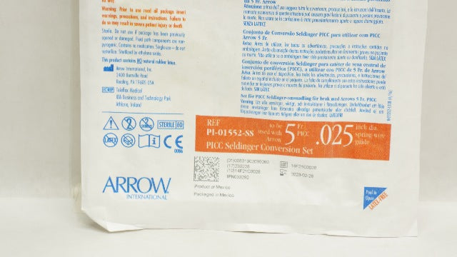 Arrow PI-01552-SS PICC Seldinger Conversion Set 5Fr .025inch (x ...