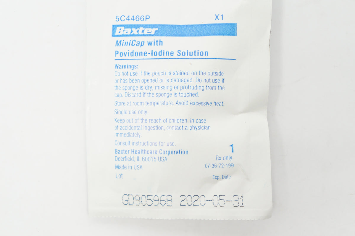 Baxter 5C4466P MiniCap with Povidone-Iodine Solution (x) – Imedicsales