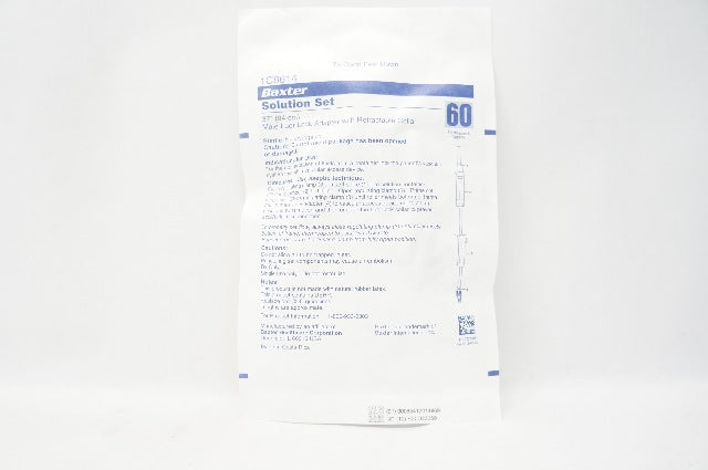 Baxter 1C8614 Solution Set Male Luer Lock Adapter 37Inch 60Drops/ML Ap ...