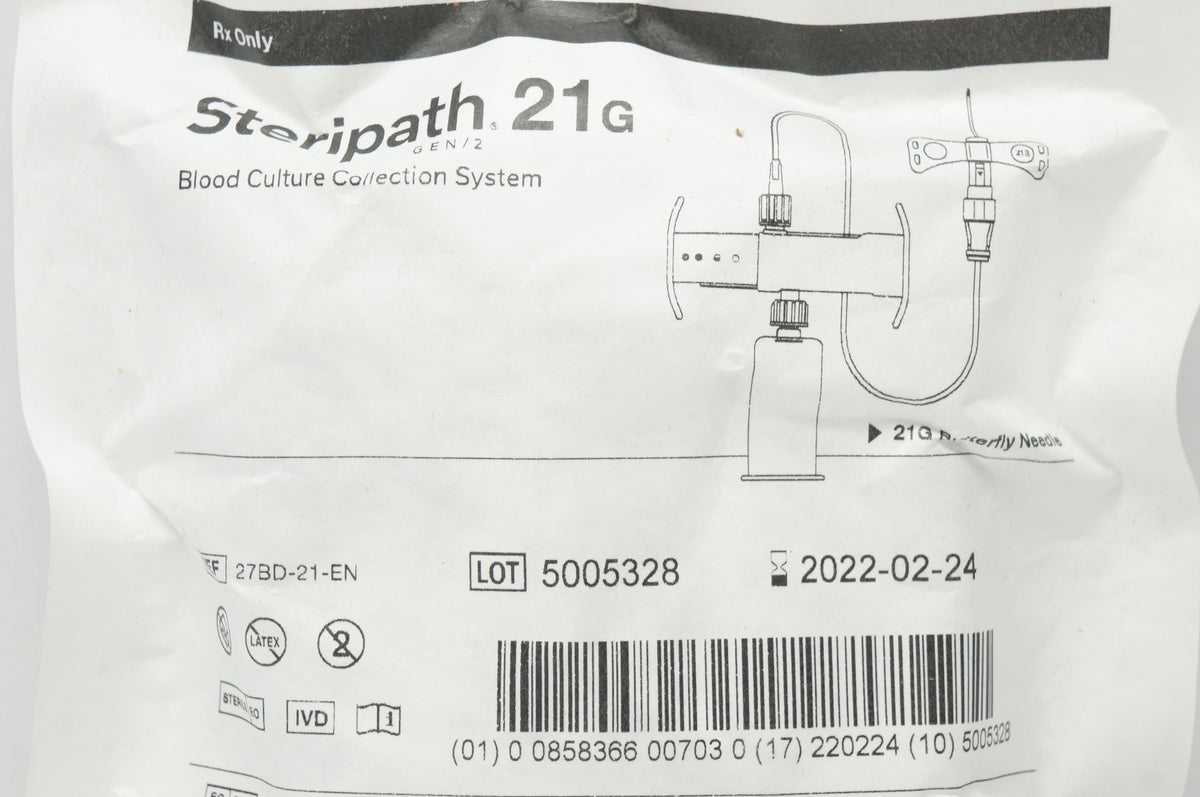 Magnolia 27BD-21-EN Steripath 21G Blood Culture Collection System (x ...