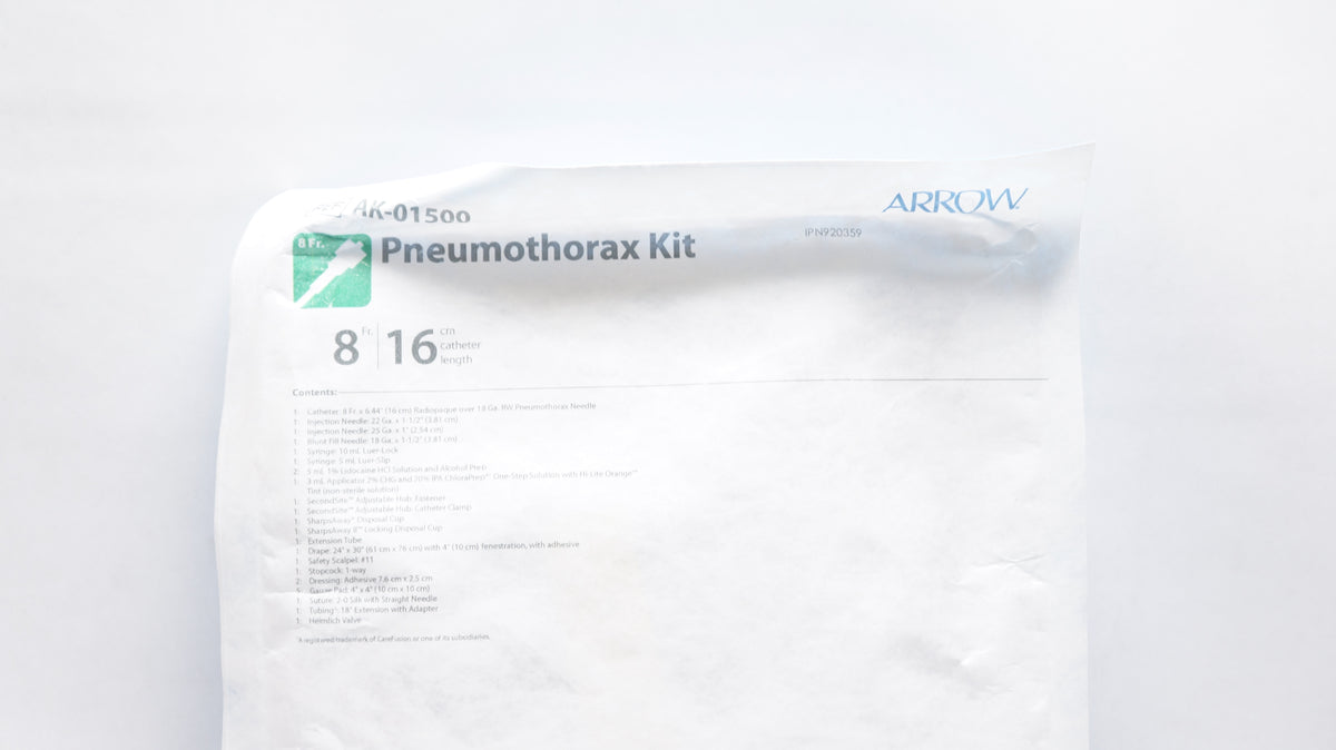 Arrow AK-01500 Pneumothorax Kit 8Fr x 16cm (x) – Imedicsales