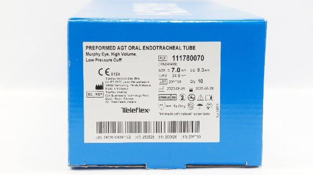 Teleflex 111780070 Preformed AGT Oral Endotracheal Tube 7.0mm - Box of ...