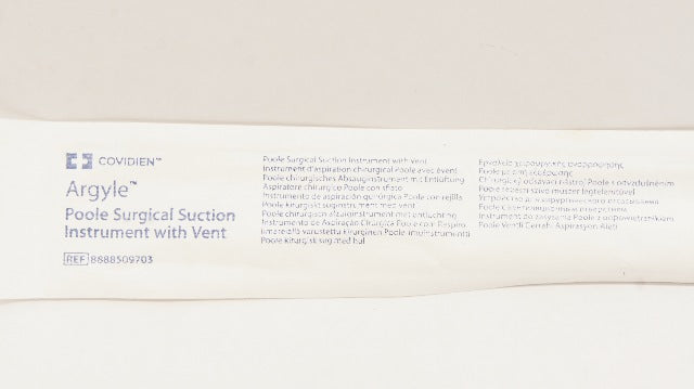 Covidien 8888509703 Argyle Poole Surgical Suction Instrument + Vent ...
