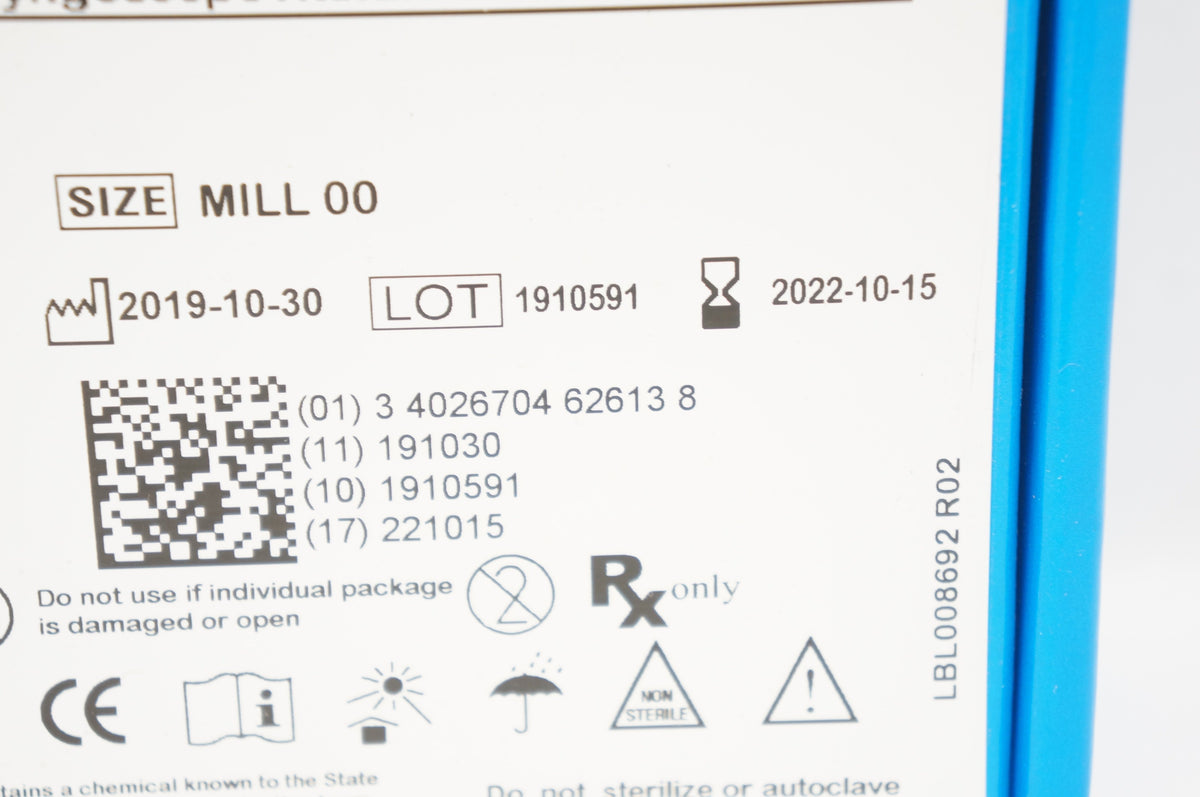 Teleflex 004670010 Laryngoscope Handle-Blade Mill 00 - Box of 10 ...