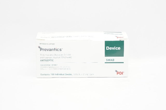 PDI B19600 Prevantics Device, Antiseptic Swabs 1 mL (x) - Box of 74 ...