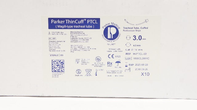 Parker Medical H-PTCL-30 ThinCuff PTCL Magill-Type Tracheal Tube (x)-B ...