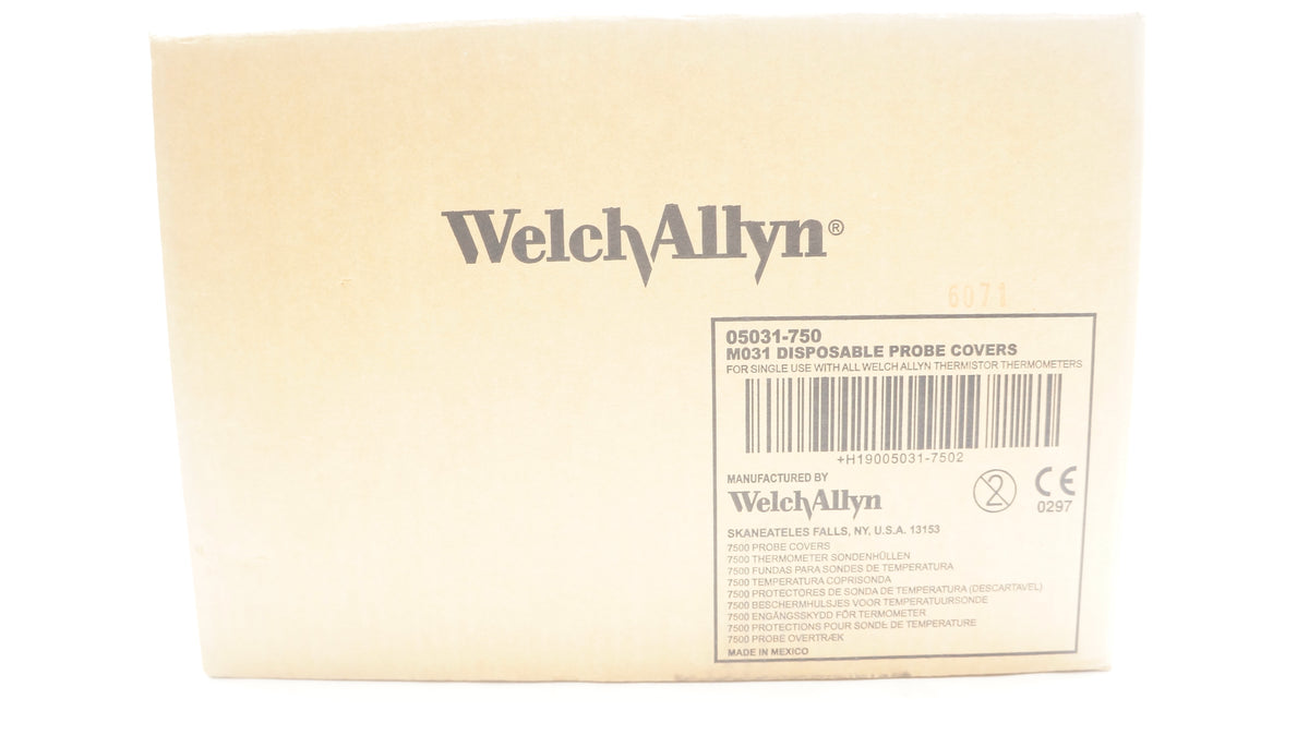 Welch Allyn 05031-750 Hillrom Thermometer Probe Covers - Case of 7500 ...