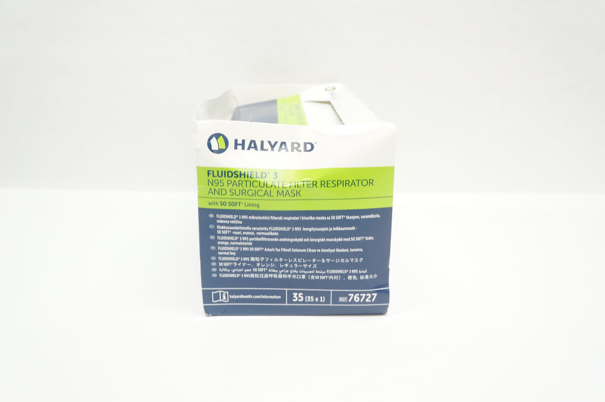 Halyard 76727 Fluidshield 3 N95 Particulate Filter Respirator - Box of ...