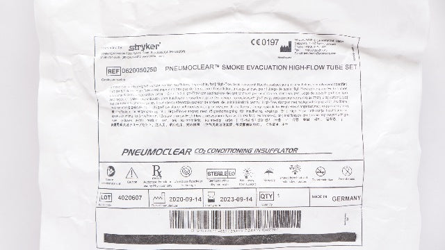 Stryker 0620050250 Pneumoclear Smoke Evacuation High-Flow Tube Set (x ...