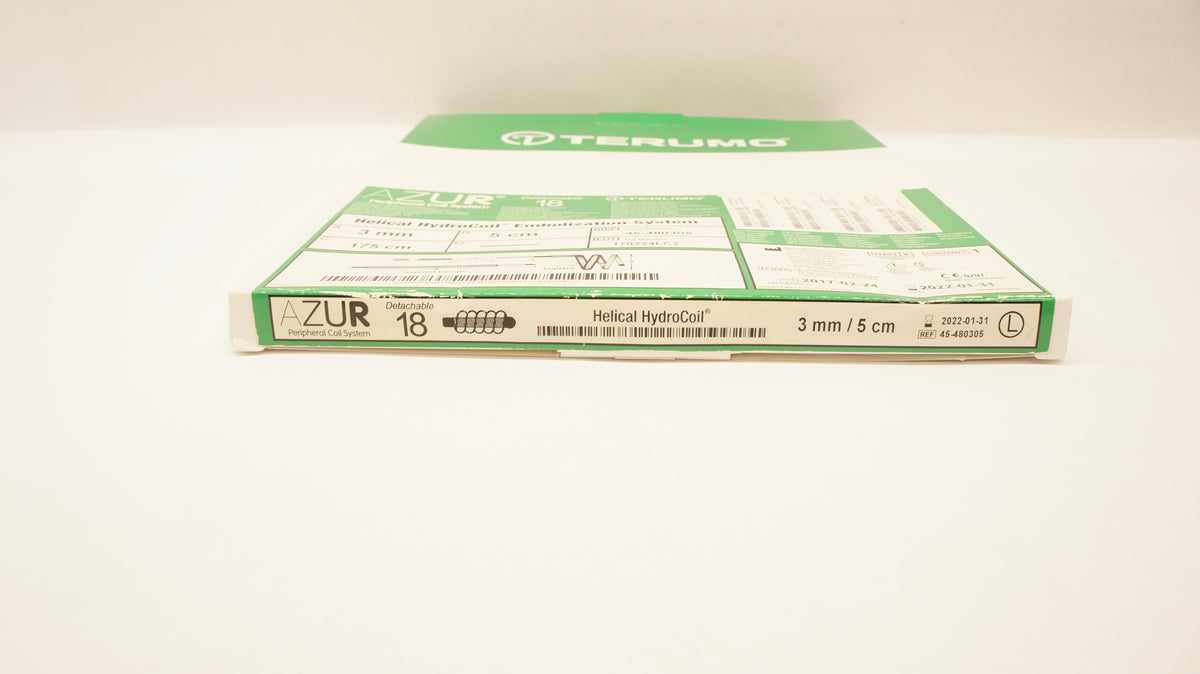 Terumo 45-480305 Azur Detachable 18 Helical HydroCoil Embolization Sys ...