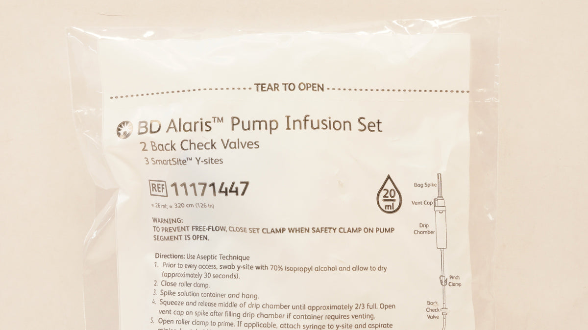 BD 11171447 Alaris Pump Infusion Set 2 Back Check Valves – Imedicsales