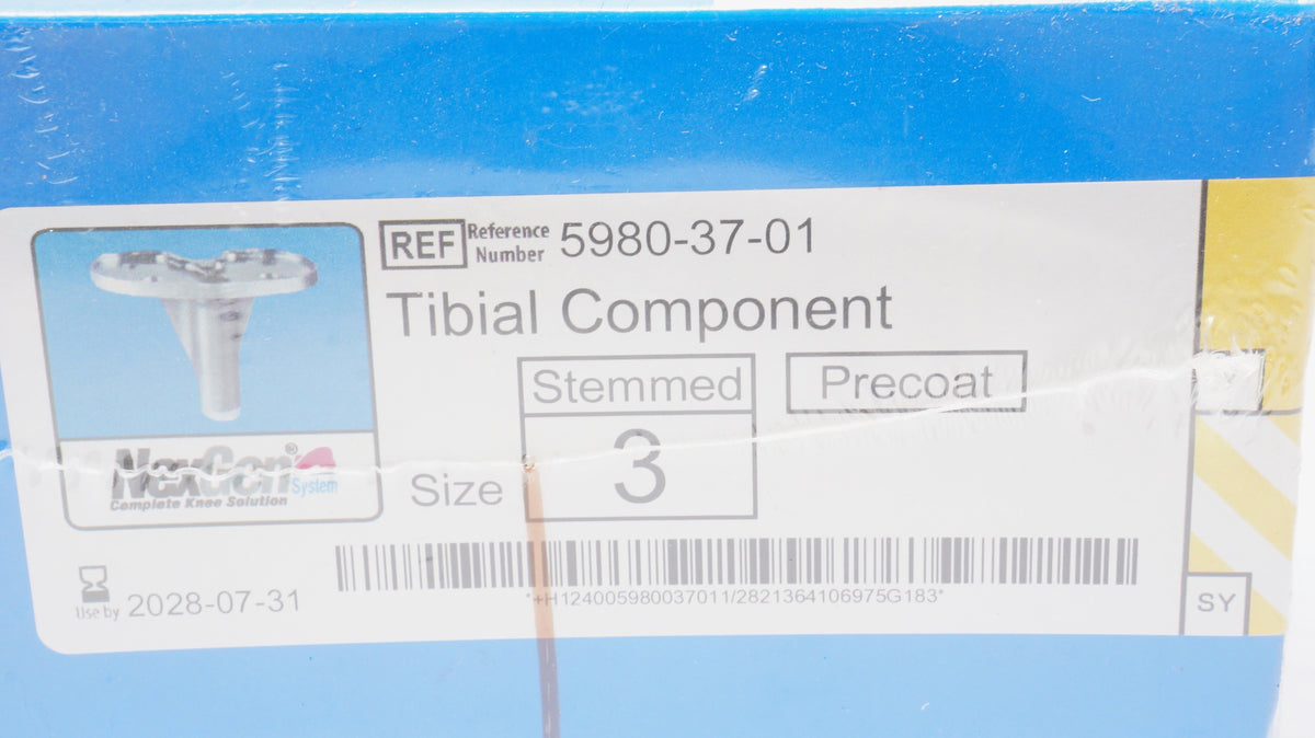 Zimmer 5980-37-01 NexGen Complete Knee Solution,Tibial Component, Size ...