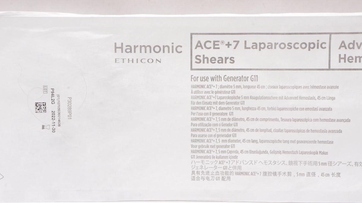 Ethicon HARH45 Harmonic Ace +7 Laparoscopic Shears 5mm x 45cm (x ...