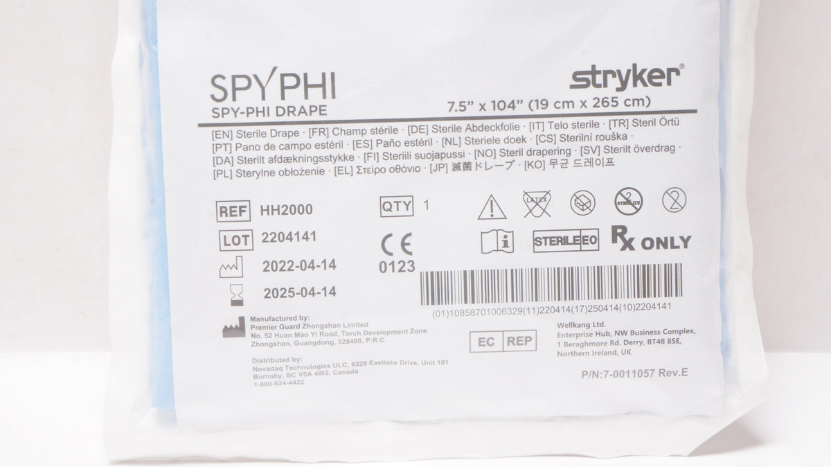 Stryker HH2000 SPY-PHI Sterile Drape 7.5inch x 104inch – Imedicsales