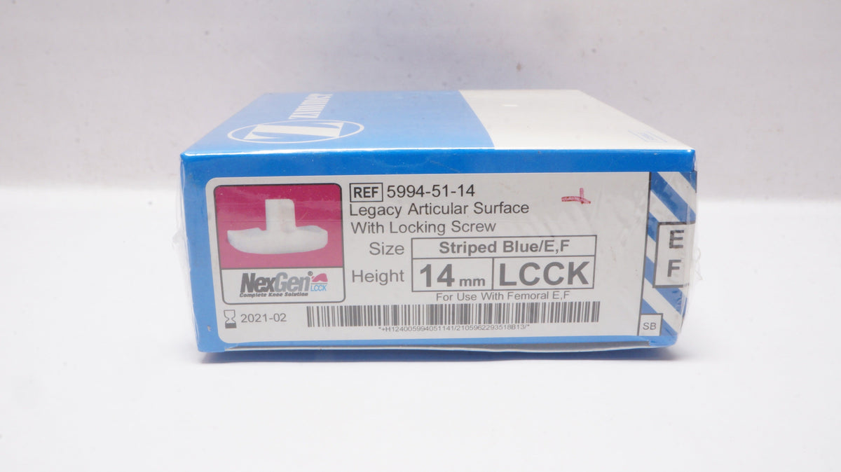 Zimmer 5994-51-14 Legacy Articular Surface with Locking Screw LCCK 14m ...