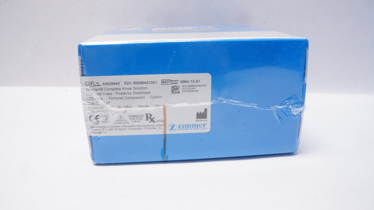 Zimmer 5964-13-51 NexGen Complete Knee Solution Femoral Component Size ...