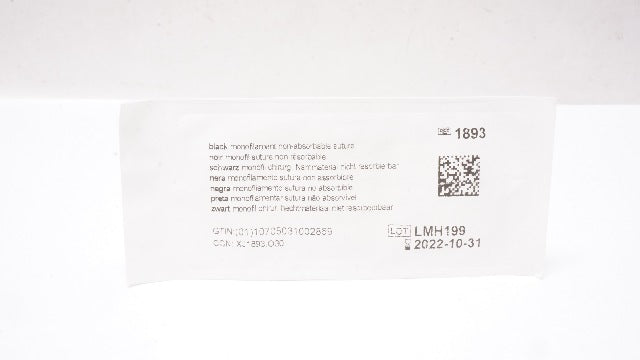 Ethicon 1893 3-0 ETHILON Polyamide 6 Stre PC-5 19mm 3/8c Conv. Cutting ...