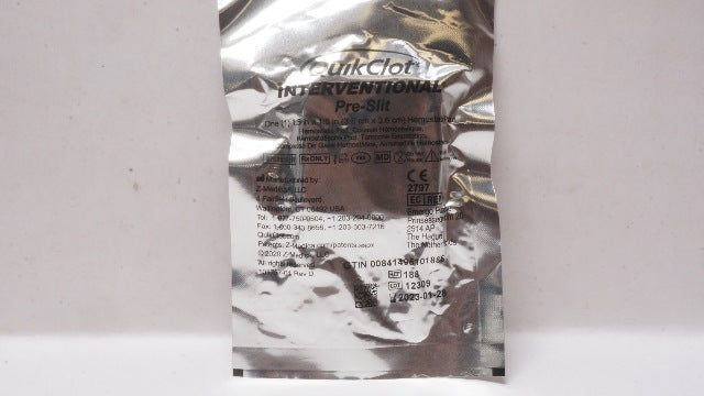 Z-Medica 188 QuikClot Interventional Pre-Slit Hemostatic Pad 1.5 x 1.5 ...