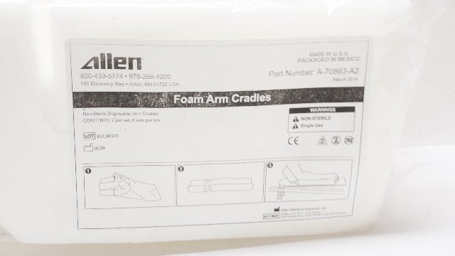 Allen Medical Foam Arm Cradles 2 Per Set 6 Sets Per Box – Imedicsales